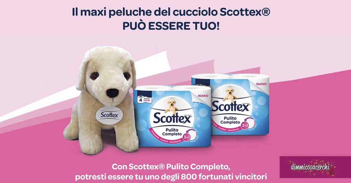Vinci il maxi peluche del cucciolo Scottex: ecco come partecipare!