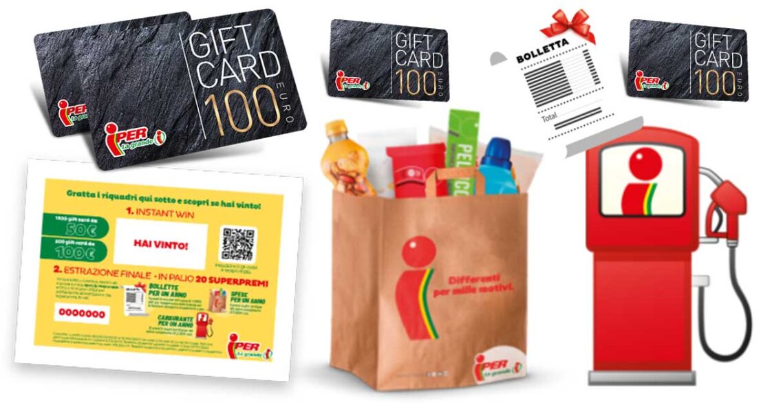 Concorso Iper "Vai col Risparmio": vinci 2.000 gift card