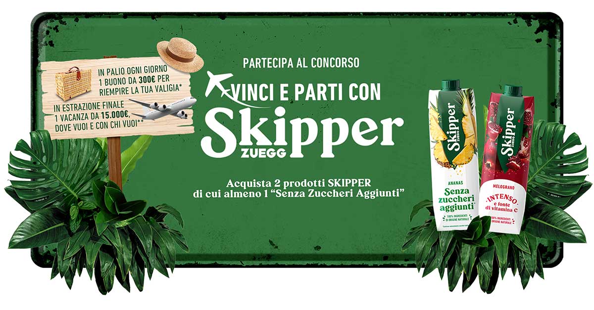 Vinci e parti con Skipper: in palio vacanza da 15.000€ e buoni spesa da ...