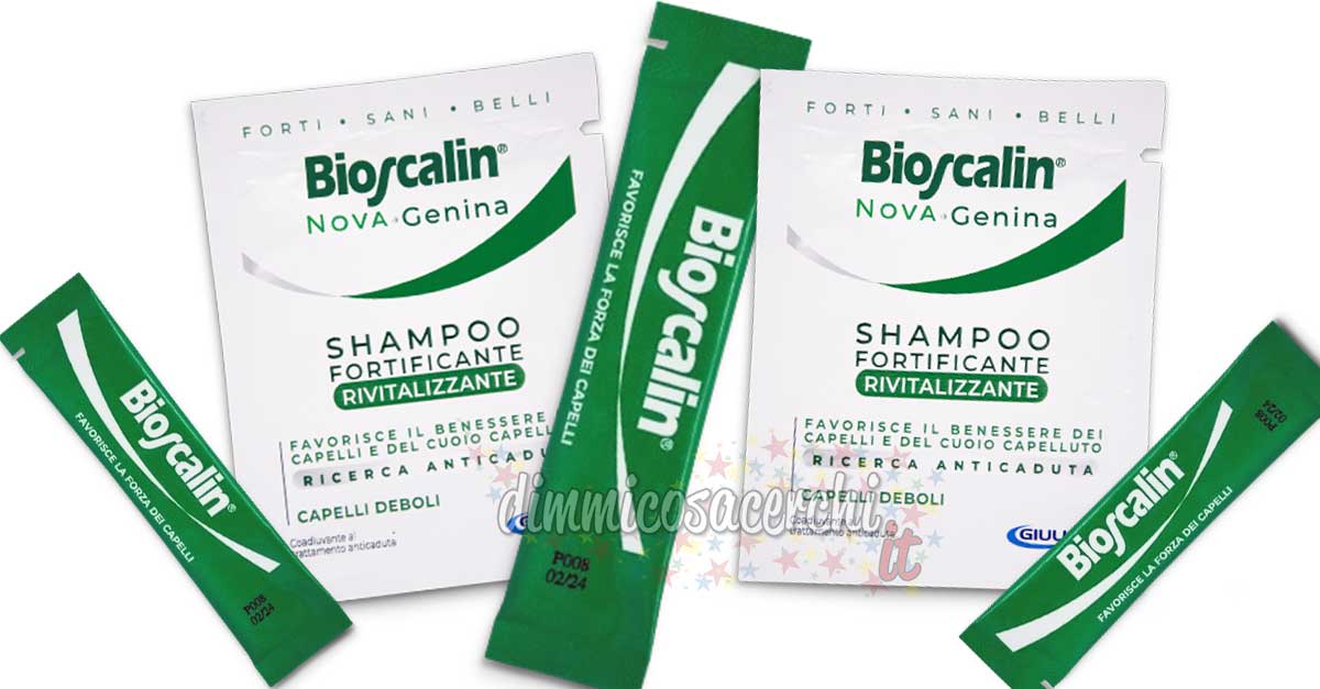 20.000 campioni omaggio Bioscalin NOVA-genina: shampoo e integratore ...