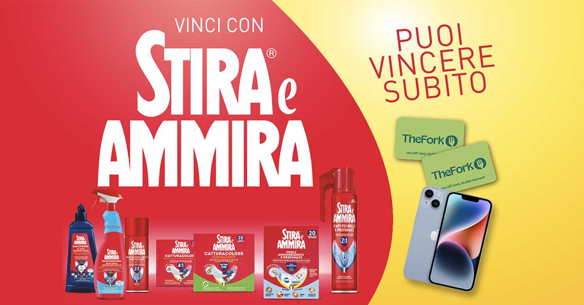 Concorso "Stira e Ammira": vinci iPhone e gift card The Fork ...