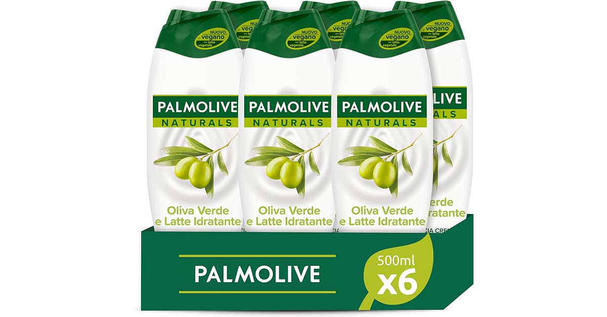 Palmolive bagnoschiuma Naturals Oliva Verde 500ml x 6 a soli 11,49 ...