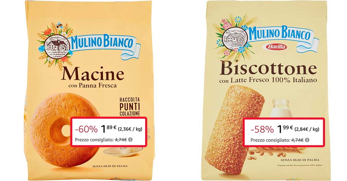 Biscotti Mulino Bianco in offerta su Amazon: biscottone, macine ...