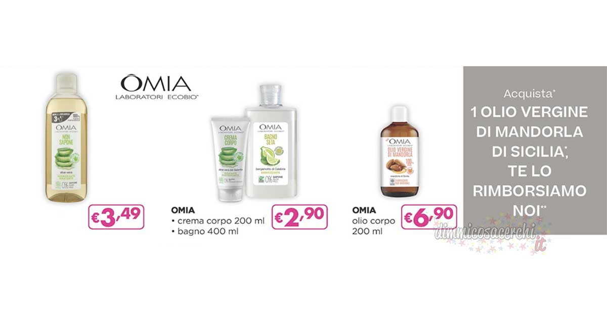 Cashback Omia: hai un rimborso fino a 7,99€ - DimmiCosaCerchi