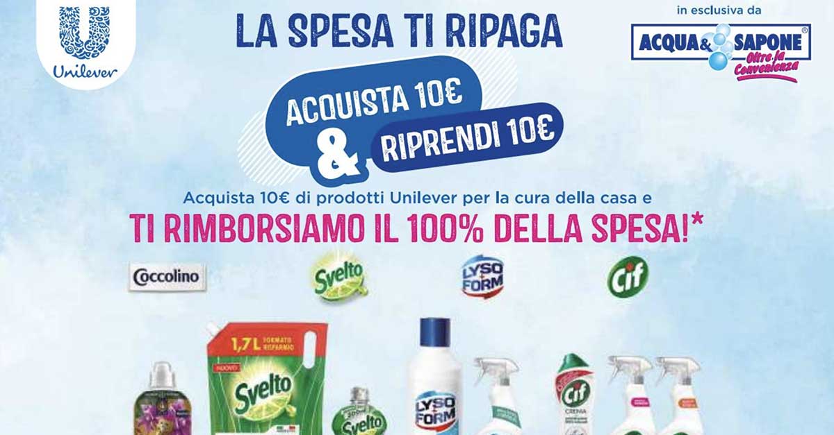 "La spesa ti ripaga 2024": rimborso del 100% della spesa - DimmiCosaCerchi