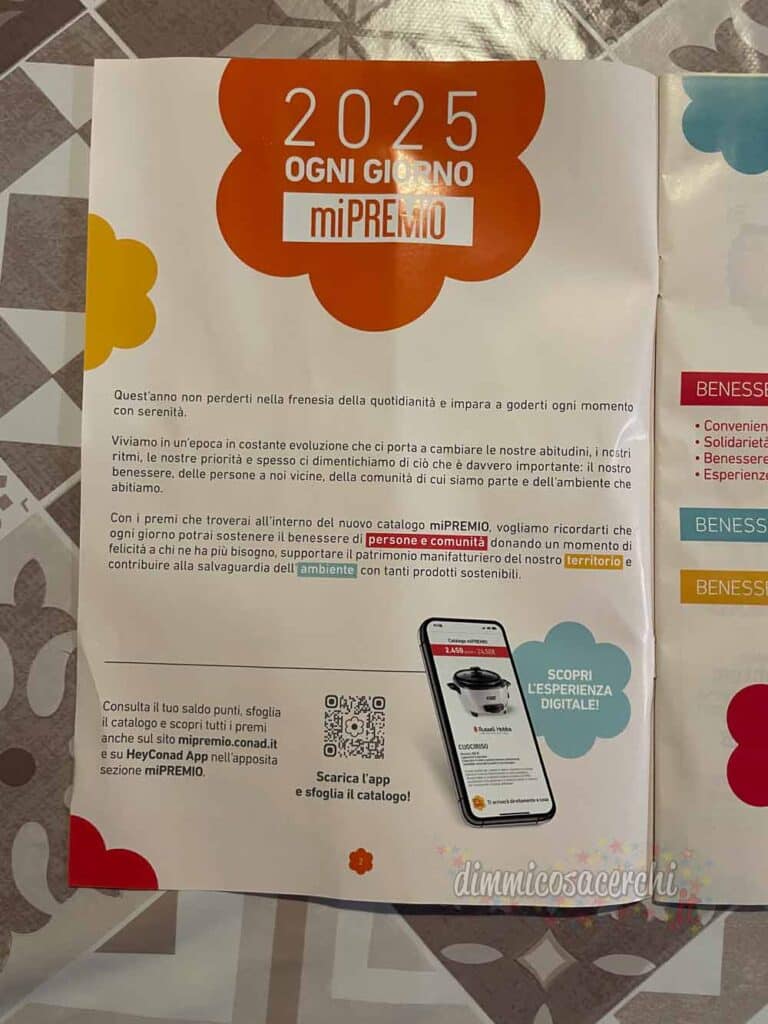 Conad "MiPremio 2025": raccolta punti mi premio (catalogo)