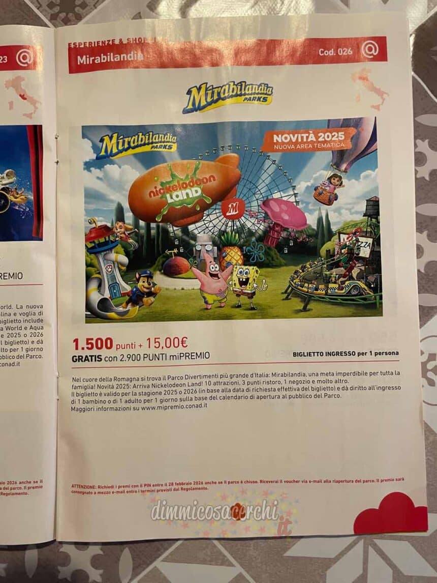 Conad "MiPremio 2025": raccolta punti mi premio (catalogo)