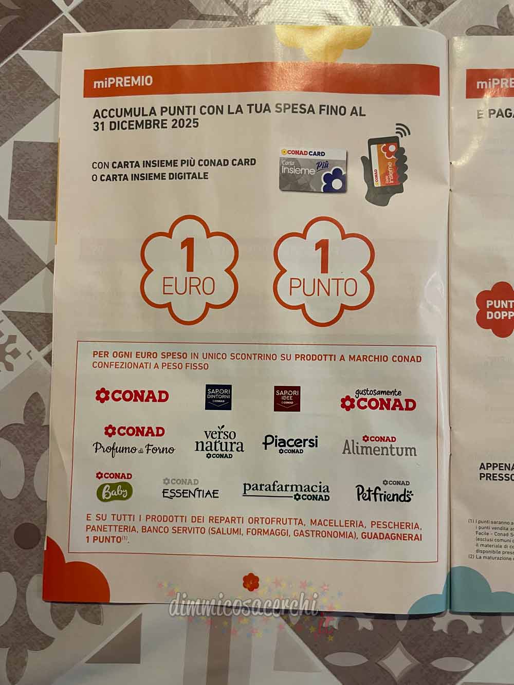 Conad "MiPremio 2025": raccolta punti mi premio (catalogo)