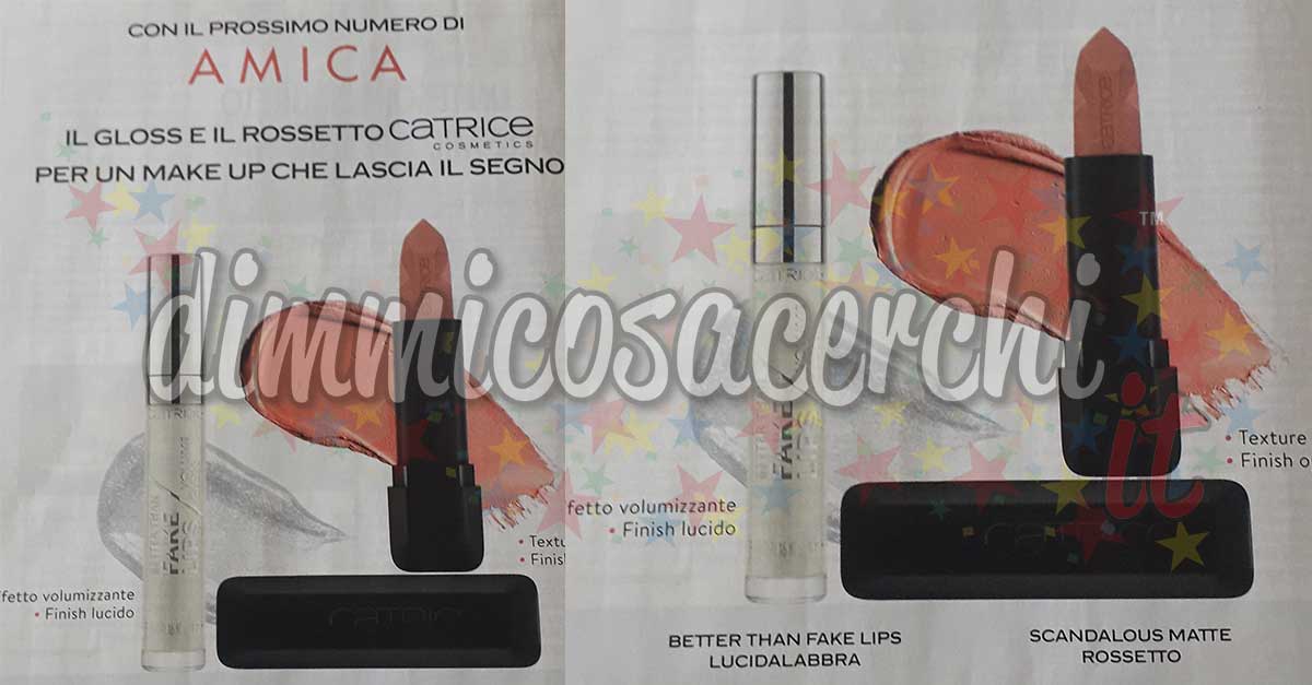Rivista Amica di giugno in edicola con gloss e rossetto Catrice - DimmiCosaCerchi