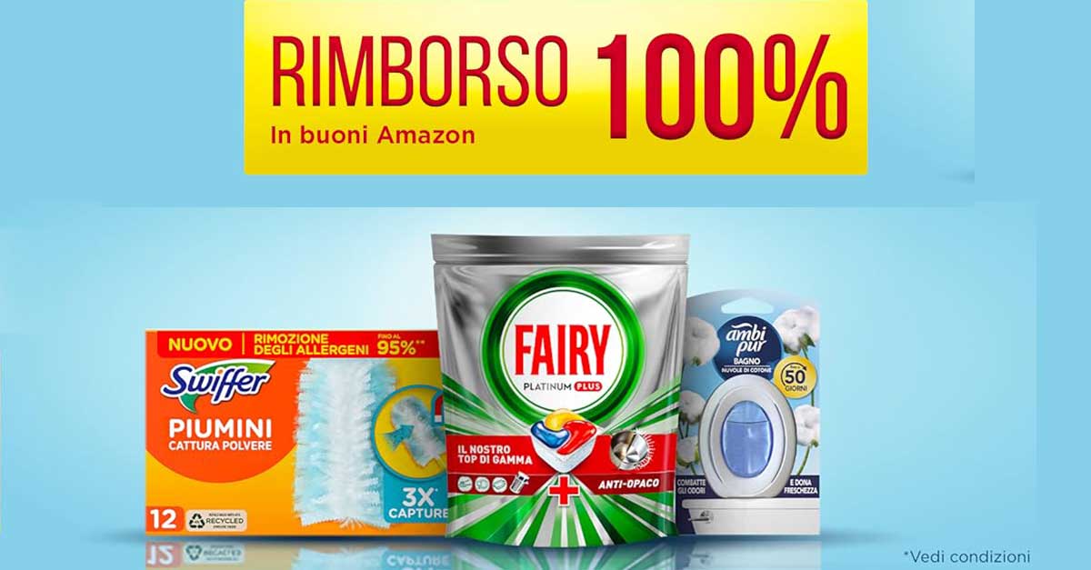 P&G: 100% rimborsato in buoni Amazon, su Amazon! - DimmiCosaCerchi