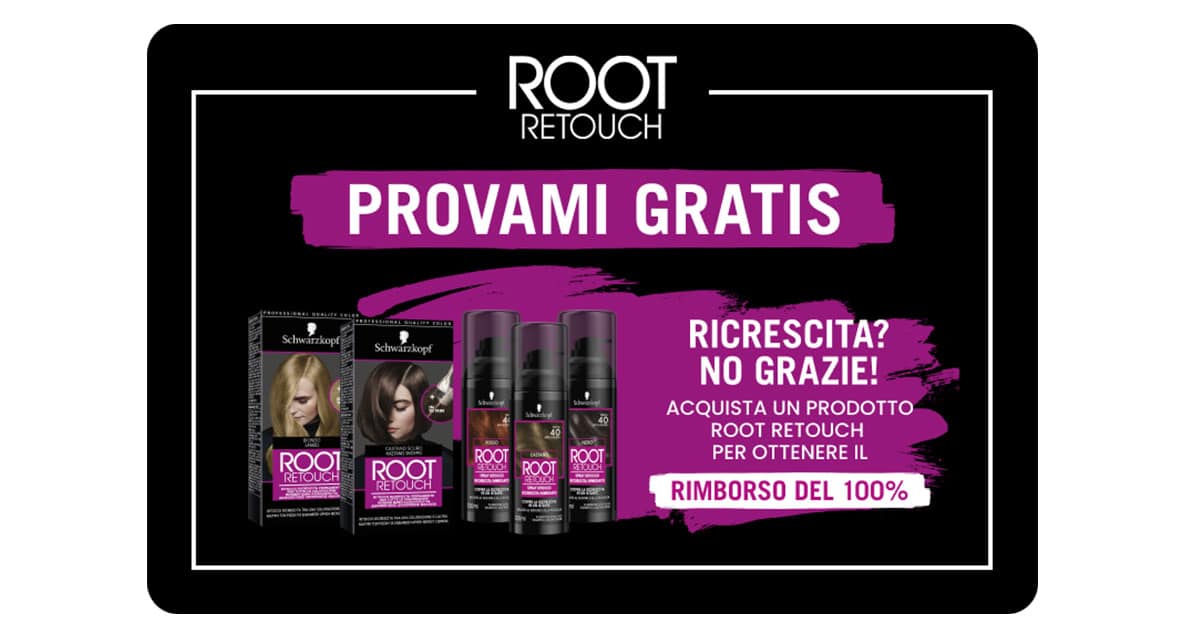 Provami gratis Root Retouch 2024: fino a 8,50€ di cashback ...
