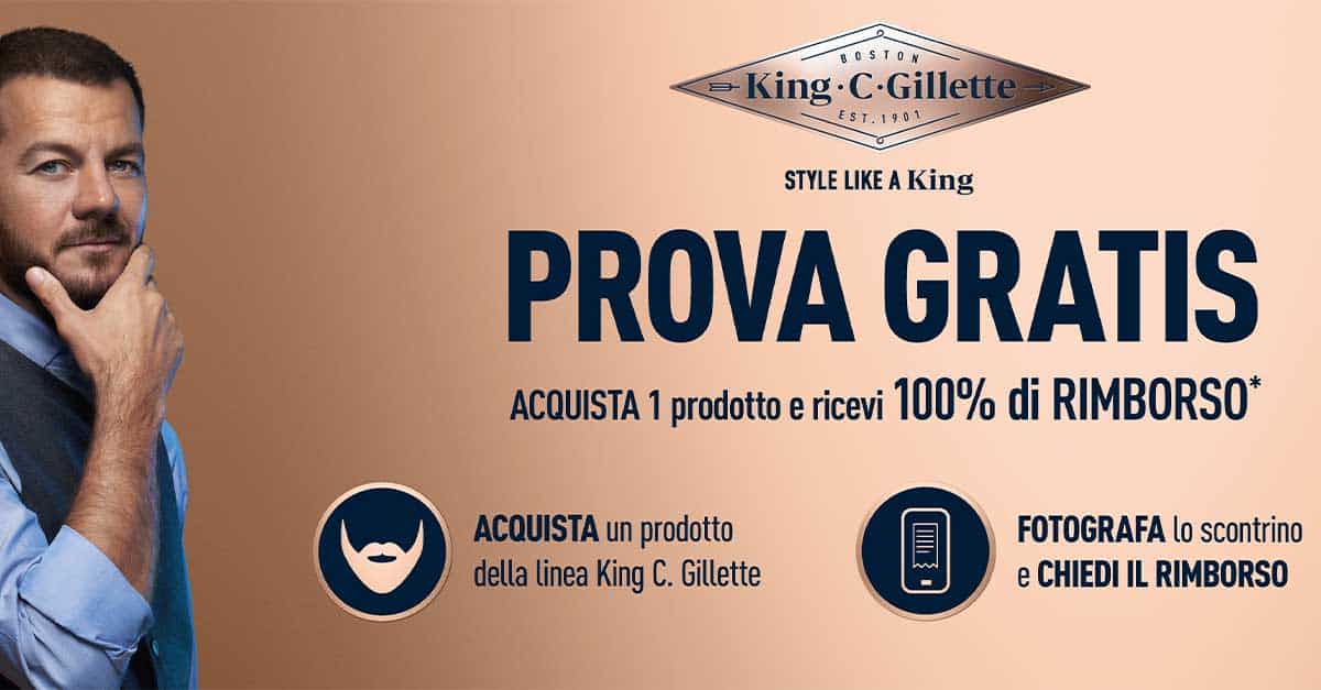 "Promo cashback King C": rimborso totale fino a 50€ - DimmiCosaCerchi