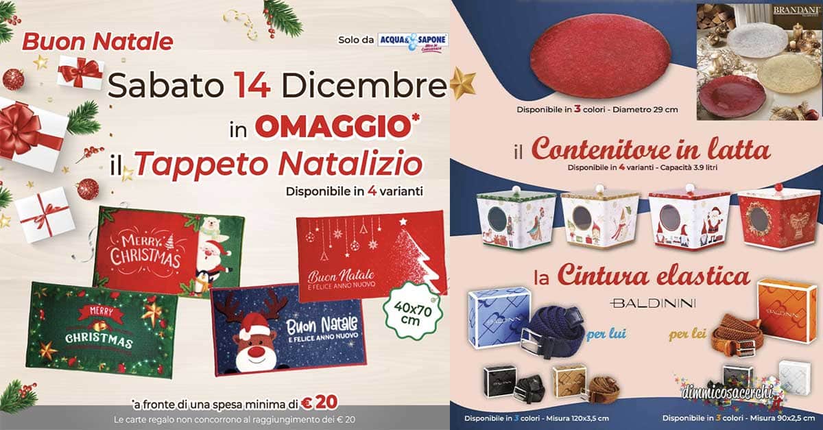 Omaggi natalizi di Acqua & Sapone: scopri i regali di Natale 2024 ...