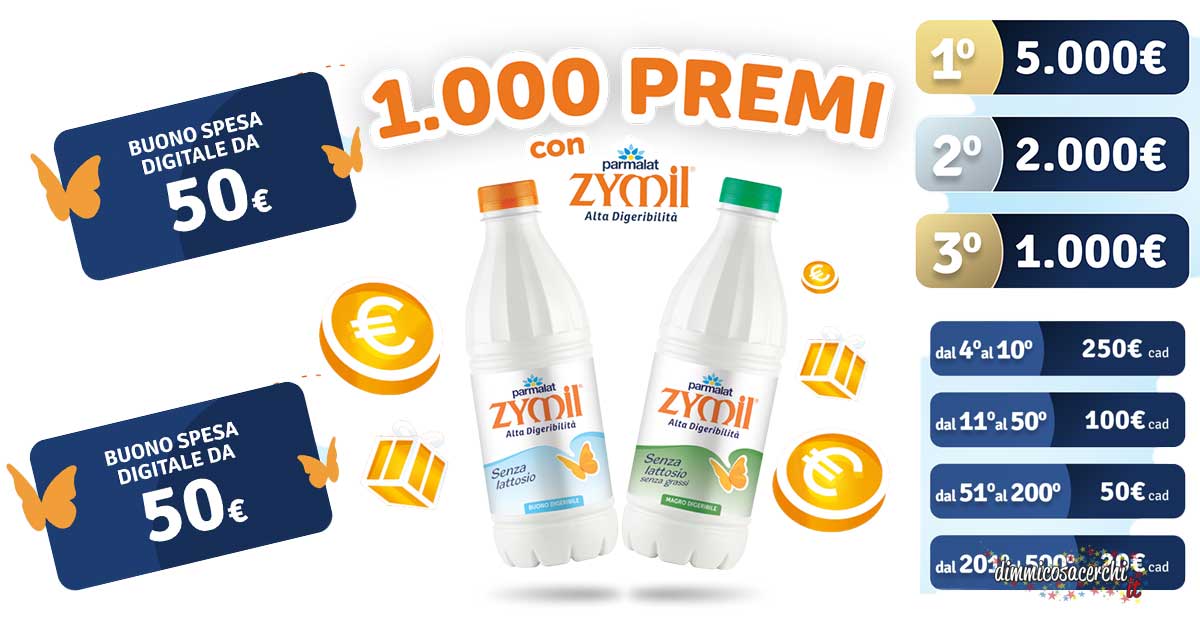 Concorso "1000 premi con Zymil": fino a 5000€ di shopping ...