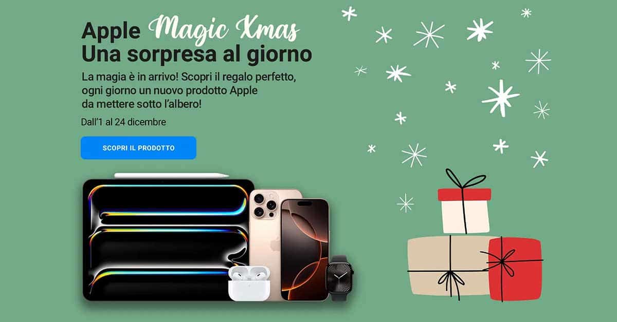 Unieuro: con Apple Magic Xmas sconti imperdibili - DimmiCosaCerchi