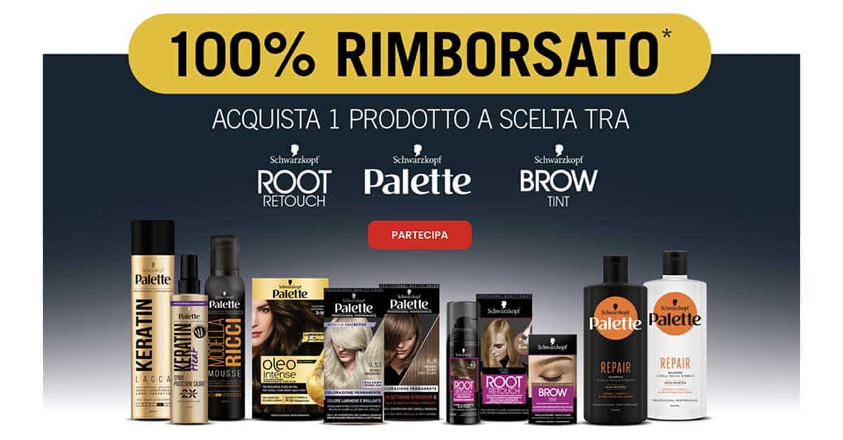 100% rimborsato con Schwarzkopf Palette, Root Retouch e Brow Tint ...