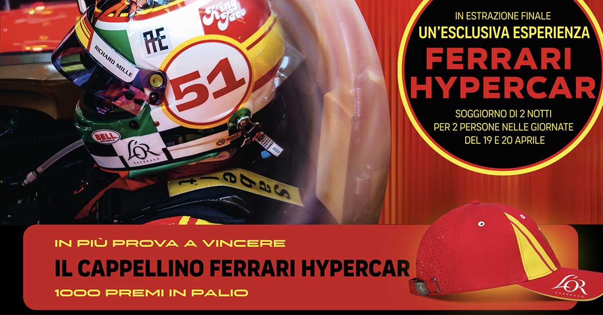 Con L'Or vinci premi esclusivi "Ferrari" - DimmiCosaCerchi