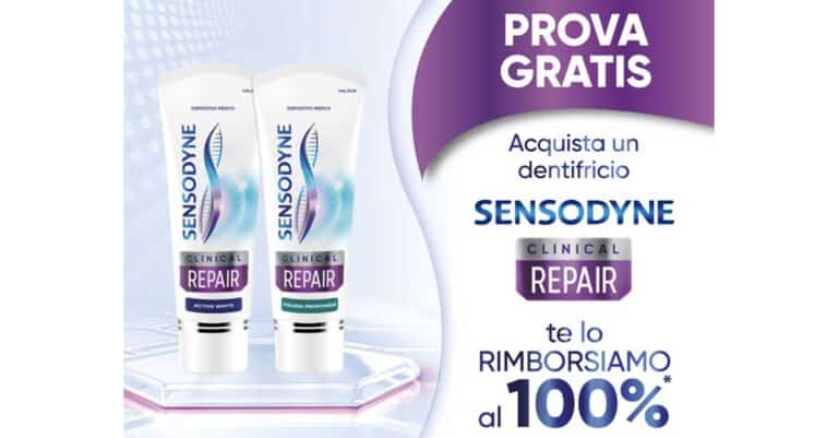 Prova gratis Sensodyne Clinical Repair: rimborso 100% - DimmiCosaCerchi