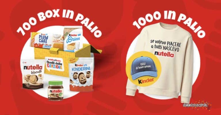 Concorso Kinder Nutella 2025: vinci gratis box prodotti, felpe ...