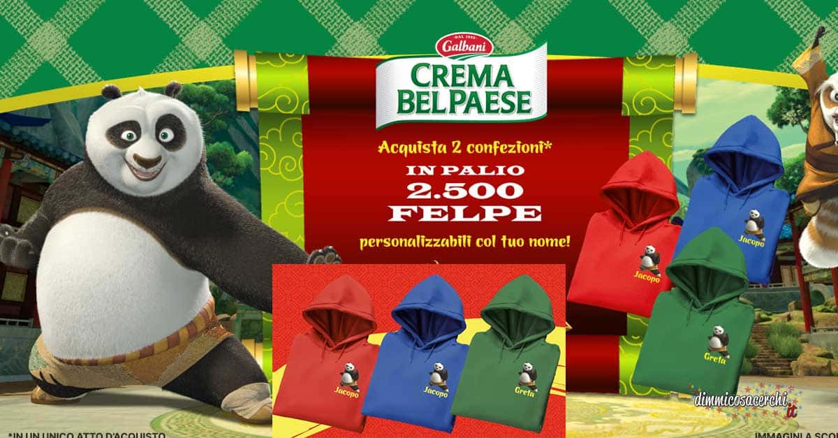 Concorso “Vivi l'avventura con Crema Bel Paese”: vinci 2500 felpe Kung ...