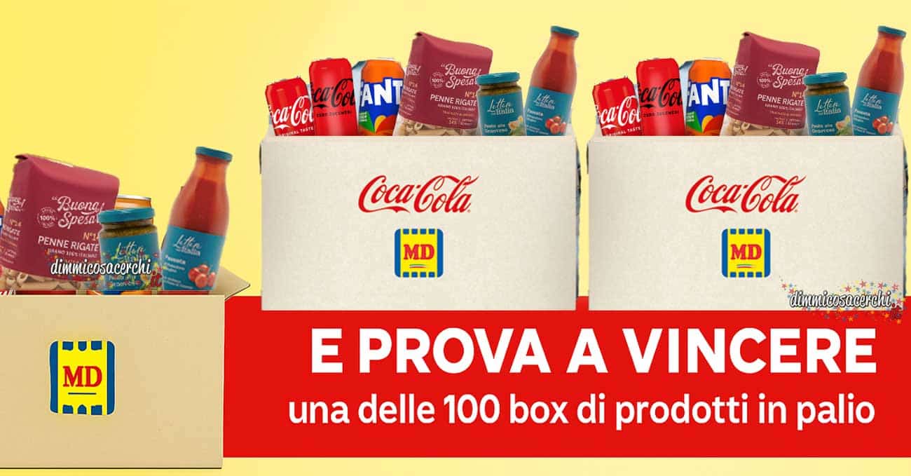 Concorso Coca-Cola MD 2025: vinci 100 box alimentari