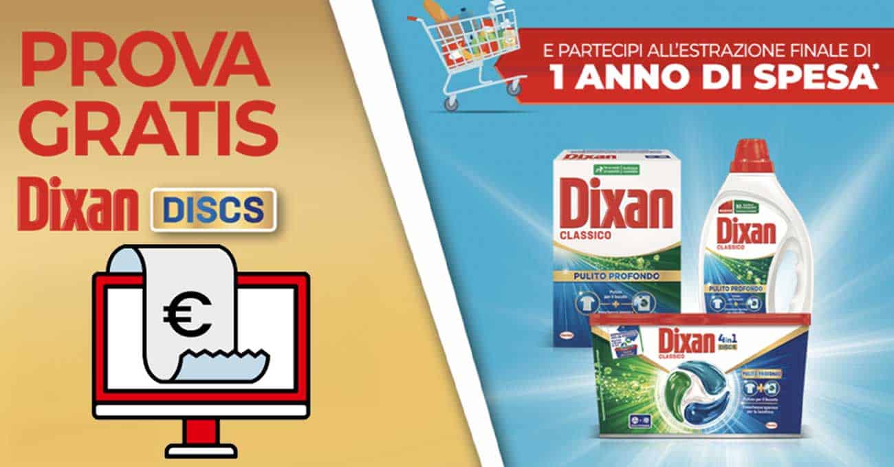Prova gratis Dixan Discs e vinci un anno di spesa gratis: ecco come partecipare - DimmiCosaCerchi