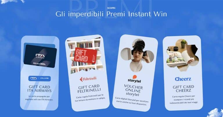 Concorso Volare 3 milioni di storie: vinci gift card fino a 500€