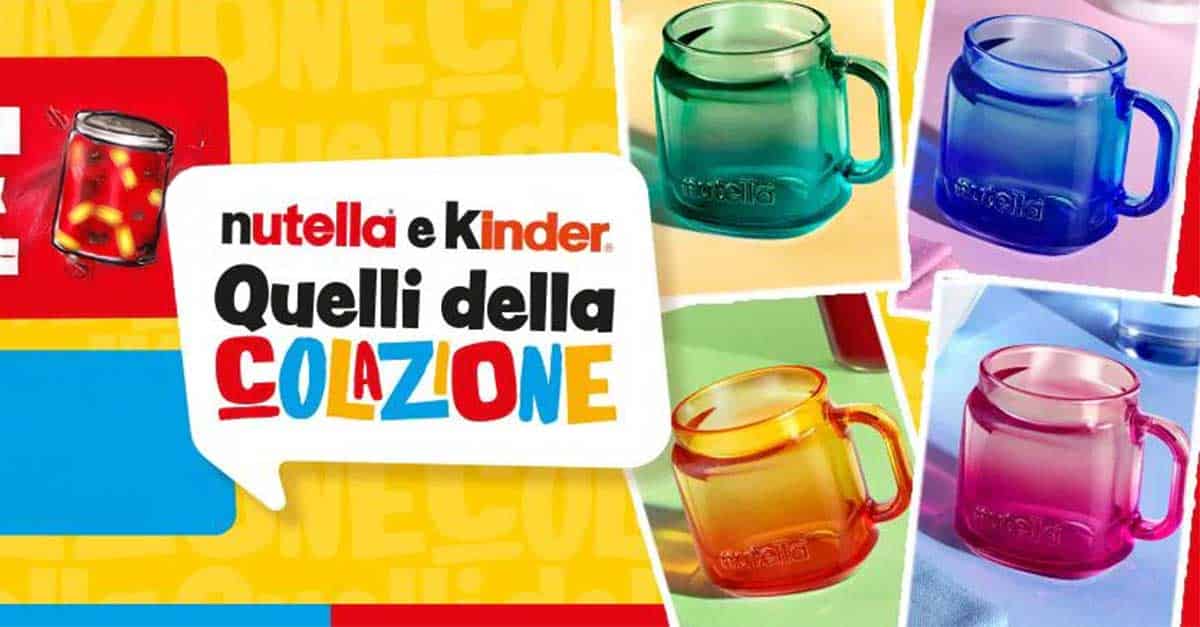 Concorso Nutella: vinci 100 set di tazzine in vetro
